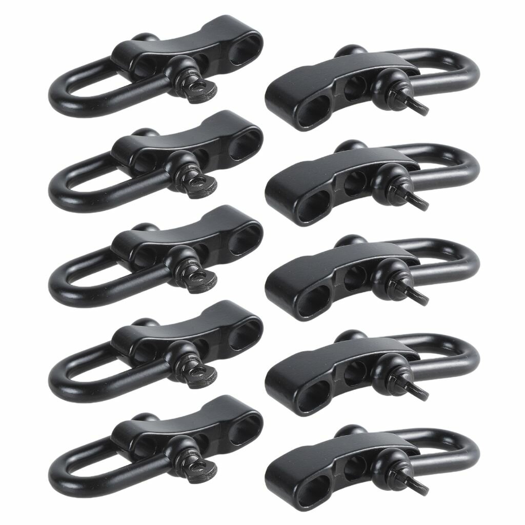 10 шт. Металлическая регулируемая U-образная анкерная скоба, Аварийный зонт, Веревочная пряжка, Браслет для выживания на паракорде