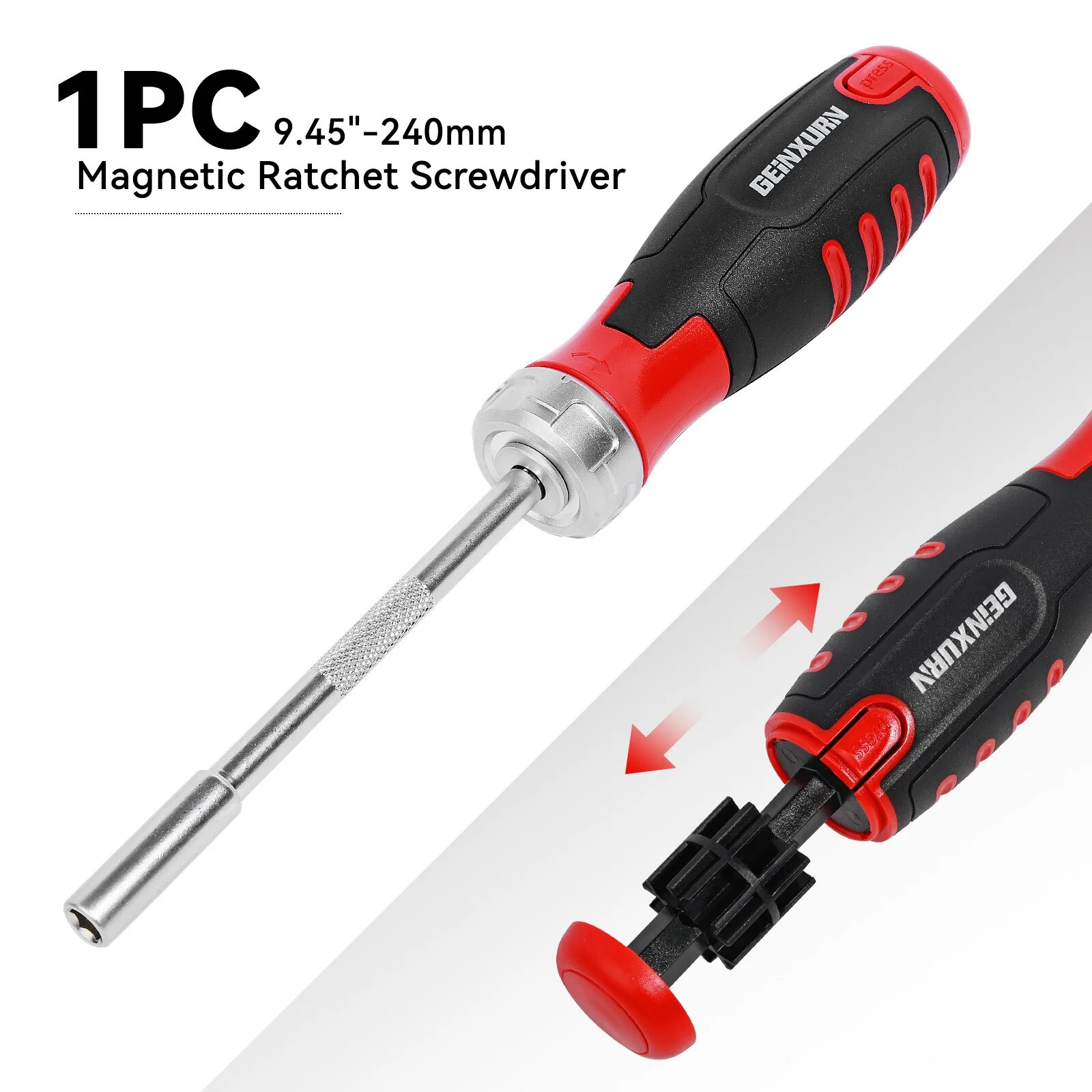 Отвертка с храповым механизмом Geinxurn 9.45"-240mm, магнитная, 1pc
