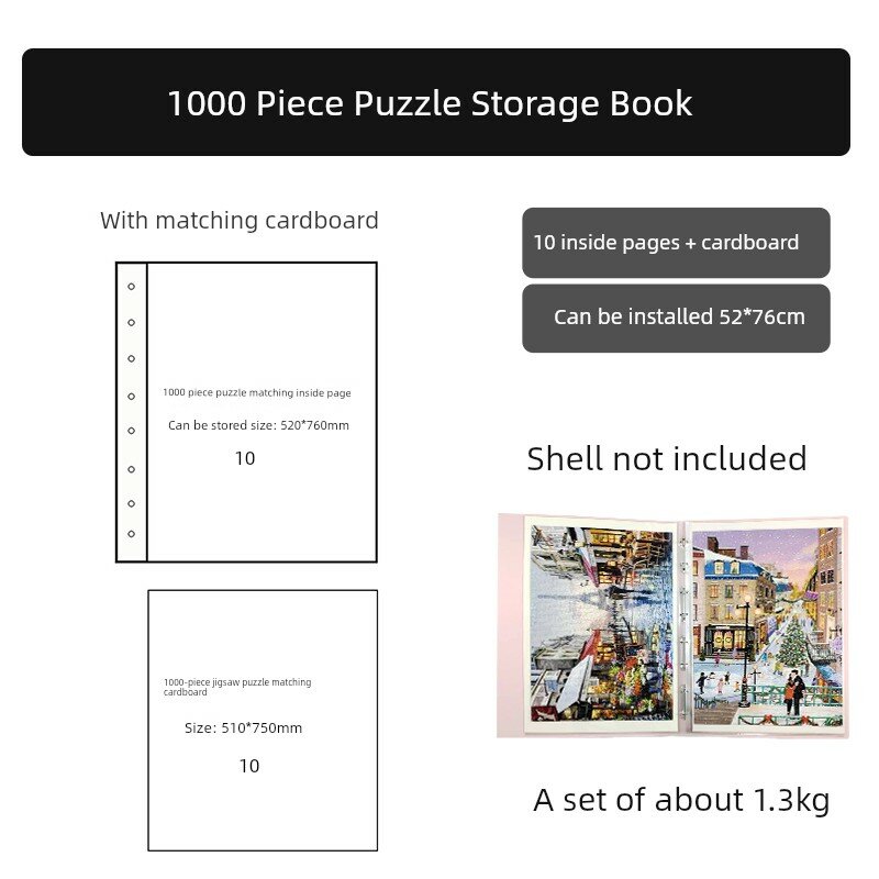 Альбом для хранения пазлов Yunshuo, специальный, на 1000 элементов, коробка для коллекции, B2, расширенный, с отрывными