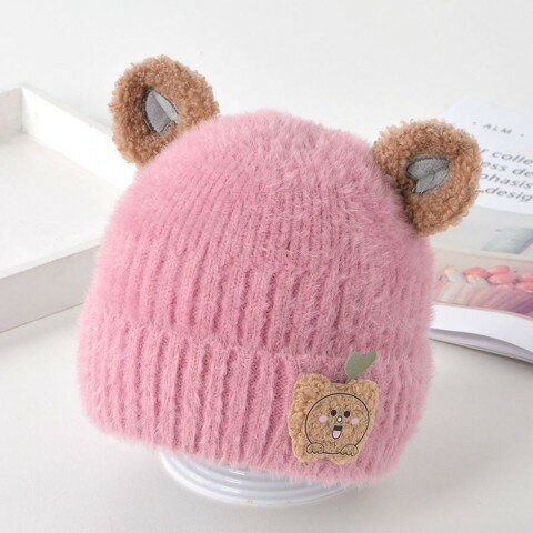 Осенние и зимние детские шапки, теплые детские шапки, милые детские шапки для девочек, корейская версия зимних шерстяных шапок принцессы оптом