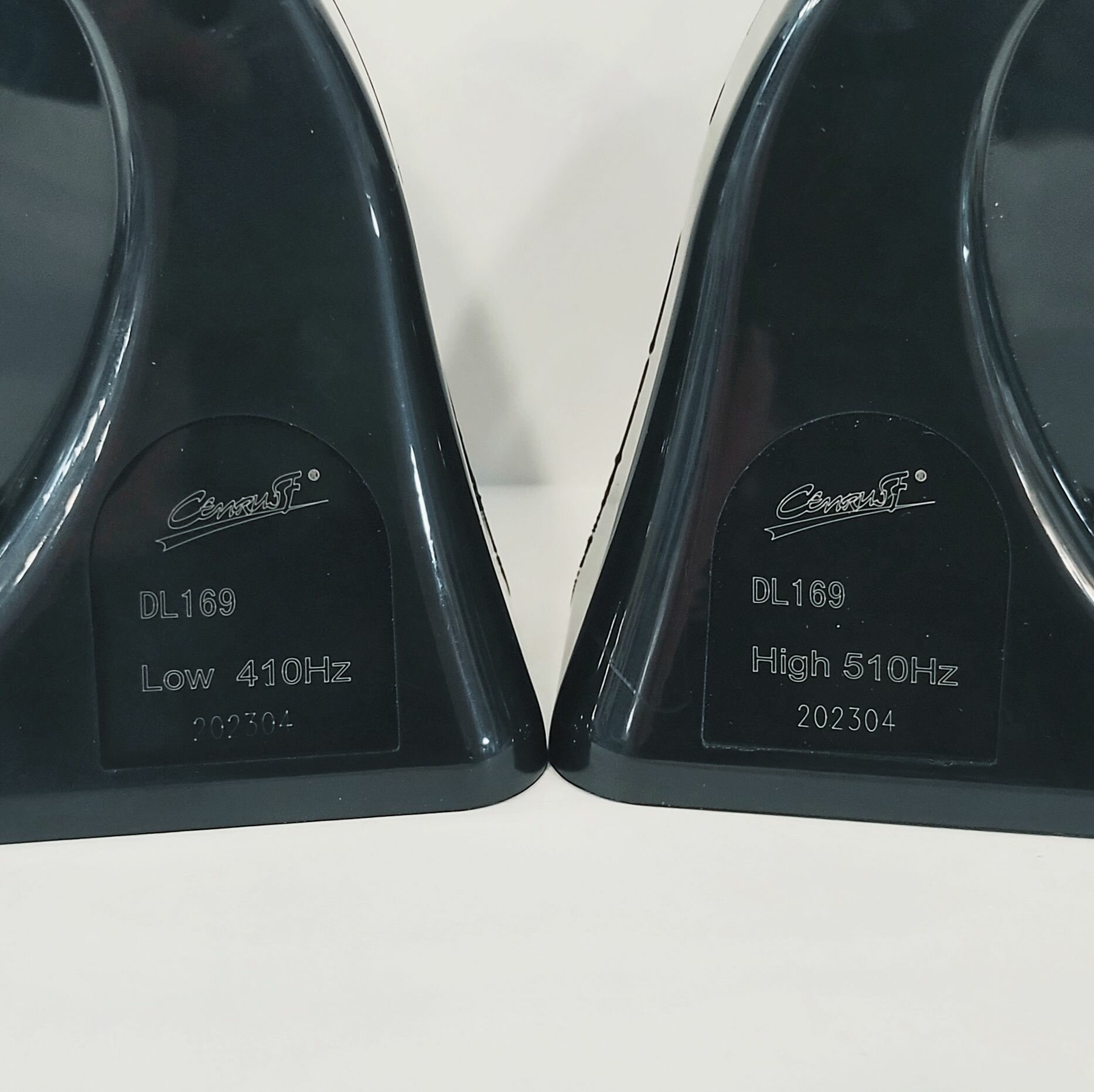 Сигнал (DL169AKal) автомобильный (12 Вольт), клаксон, гудок, улитка (2 шт. / комплект), арт: 7317-К