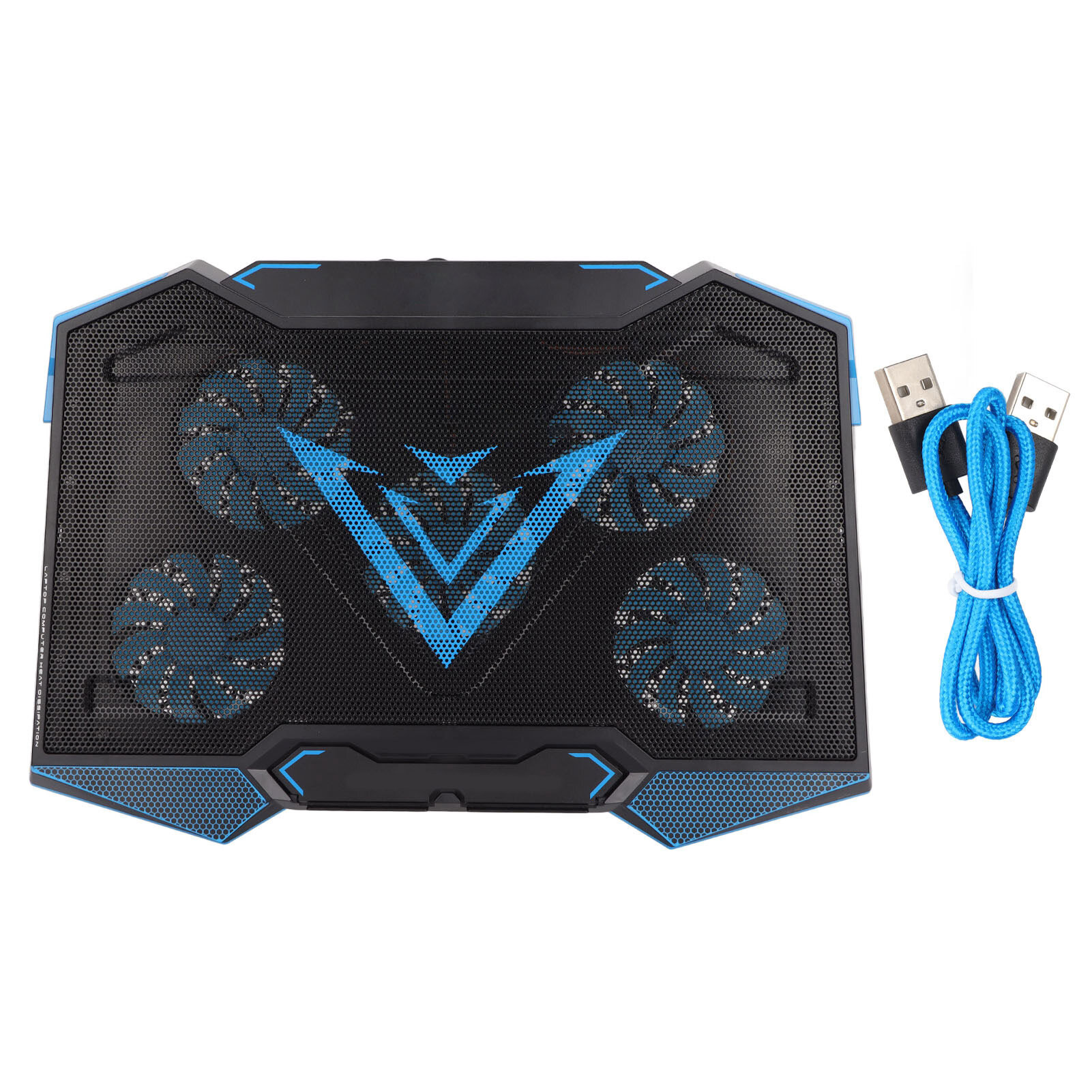 Охлаждающая подушка для ноутбука Регулируемая угол пять вентиляторов Сильный глубокий тепло рассеяние тихий кулер для ноутбука под 19 дюймом