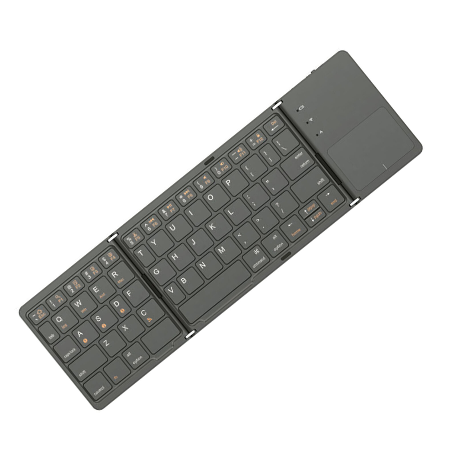 Складная компактная клавиатура портативная клавиатура BT с сенсорной карманной беспроводной клавиатурой, совместимая с Windows/iOS/Android