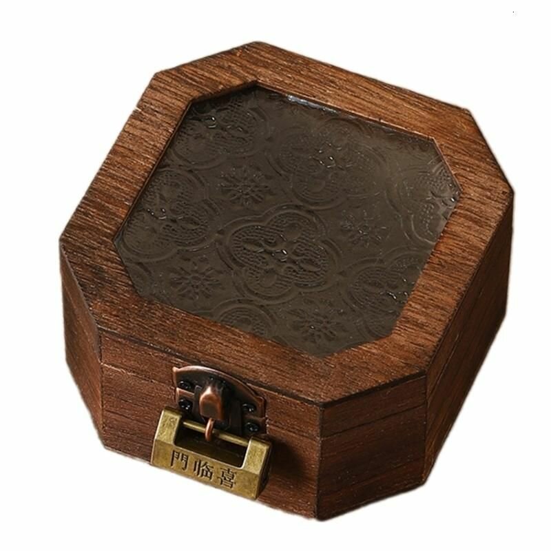 Современная шкатулка для косметики с стеклянной крышкой, деревянный органайзер для туалетного столика, декор для дома, - Стиль А