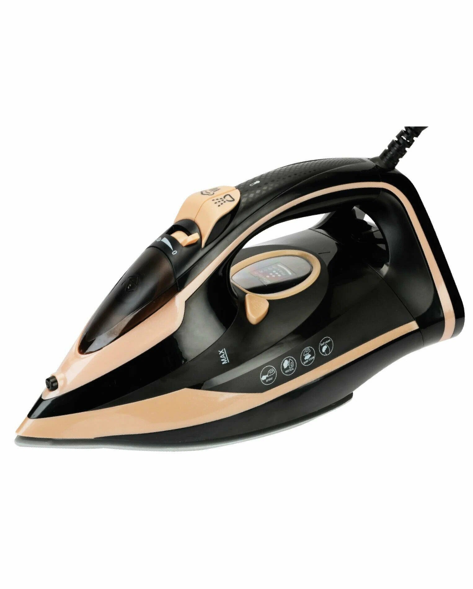 Утюг KELLI KL-1656, сенсорный, керамический, 3000Вт, вертикальный пар, 0,35л