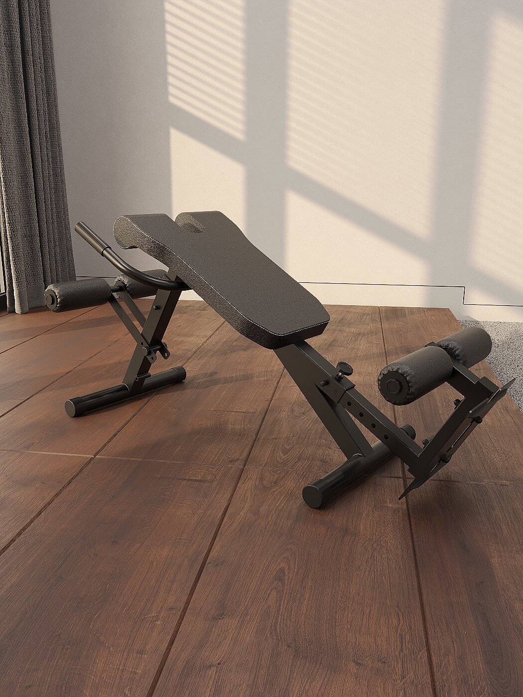 Наклонная гиперэкстензия Domsen Fitness Ds38 черный