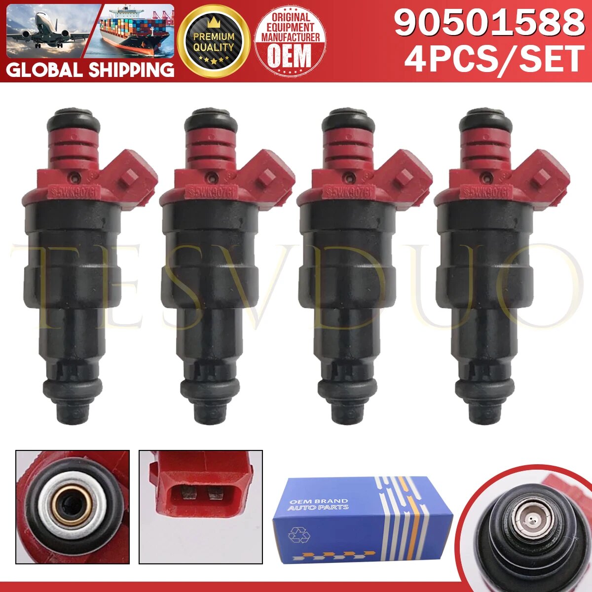 4 шт. топливная форсунка 90501588 5WK90761 для Opel Astra/Omega/Vectra 2.0i 16V