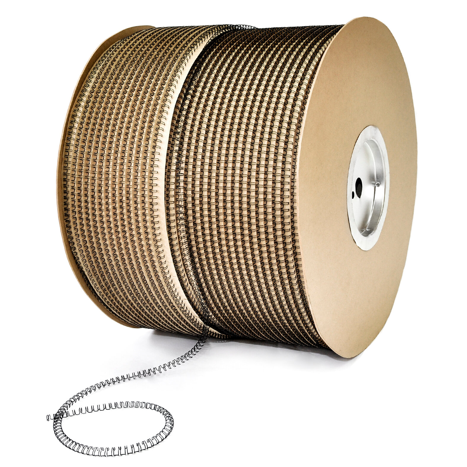 Пружины металлические в бобине 6.4 мм (1/4"), на 25-45 листов, черные, шаг 3:1, 84 000 петель