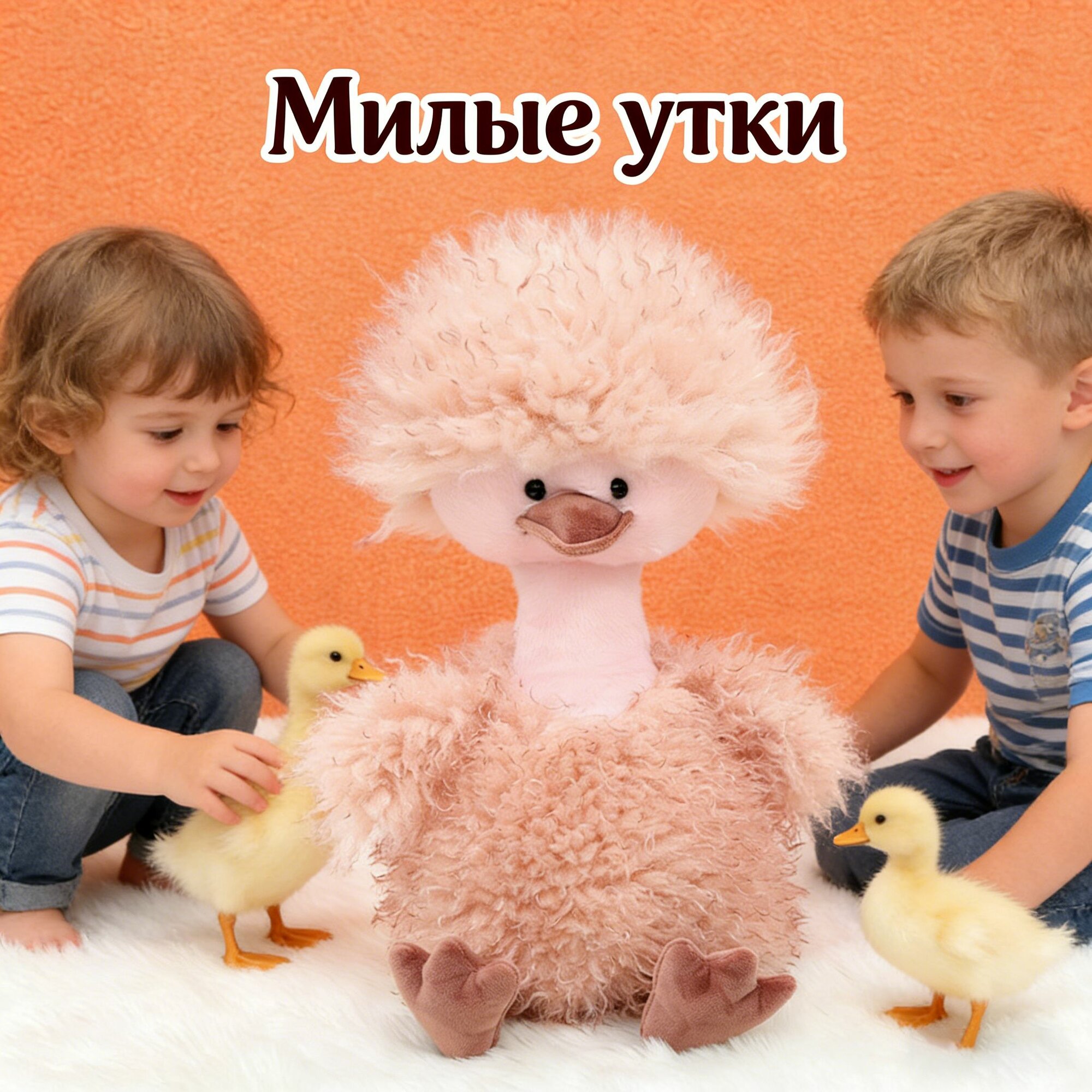 Плюшевый утенок, забавный и необычный, антистрессовая игрушка для детей и взрослых