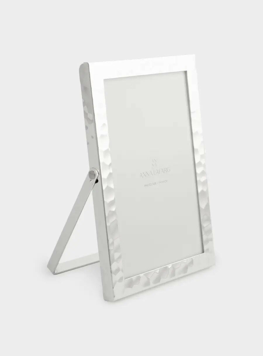 Фоторамка, 11✕16 см, металл/стекло, серебристая, Мятый эффект, Museum (Anna Lafarg)