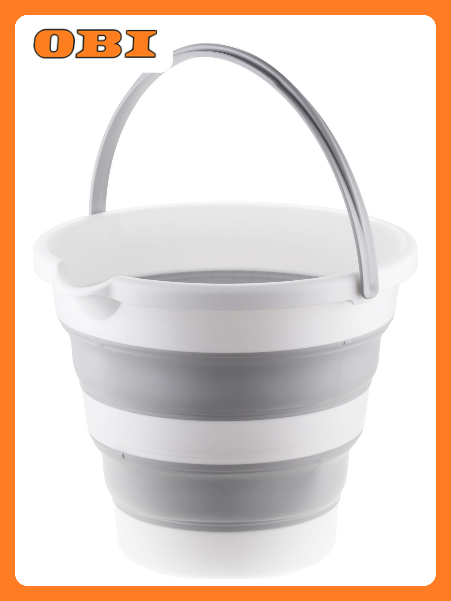 Ведро флекс Смоки М 2413, складное, силикон, 10л, бесцветное