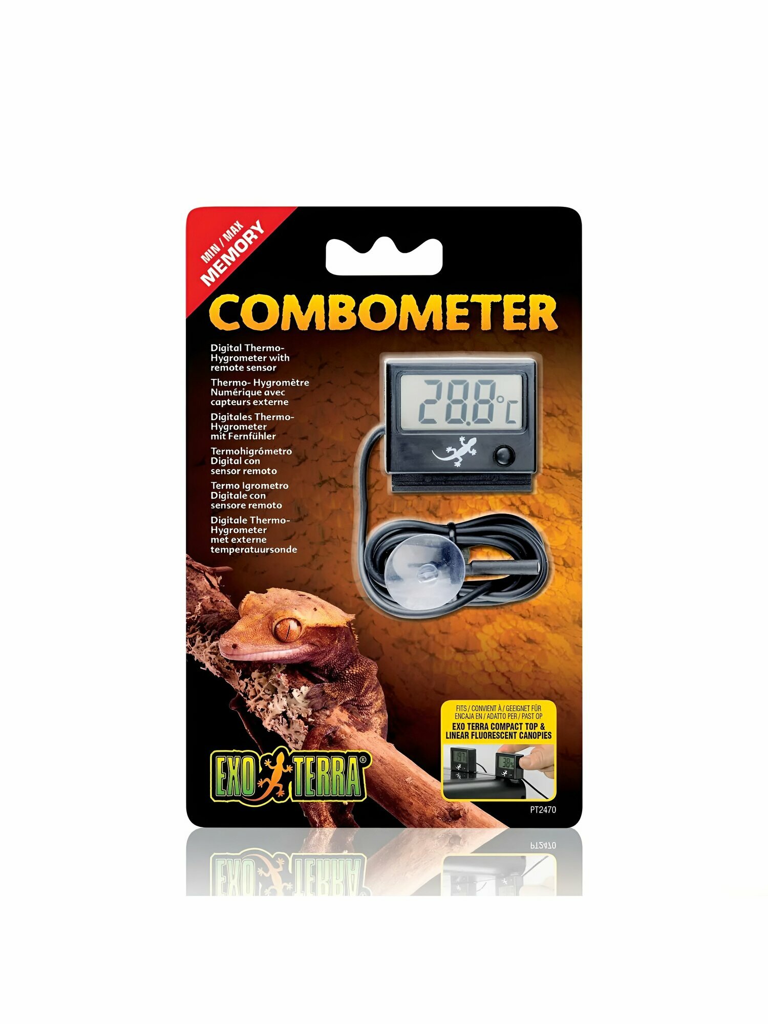 Термометр + Гигрометр, электронный, для террариума EXO TERRA "Combometer", PT2470