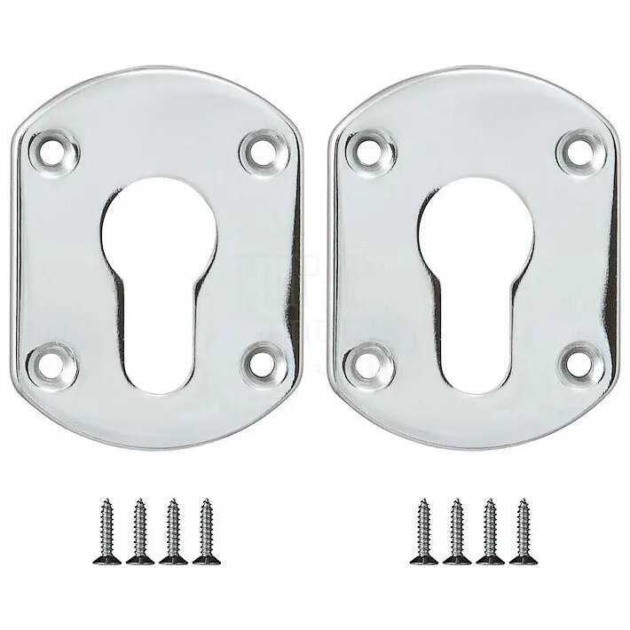 Накладка Fuaro (Фуаро) на цилиндр ESC. C+C/OV. set (ESC031) (2шт.) хром