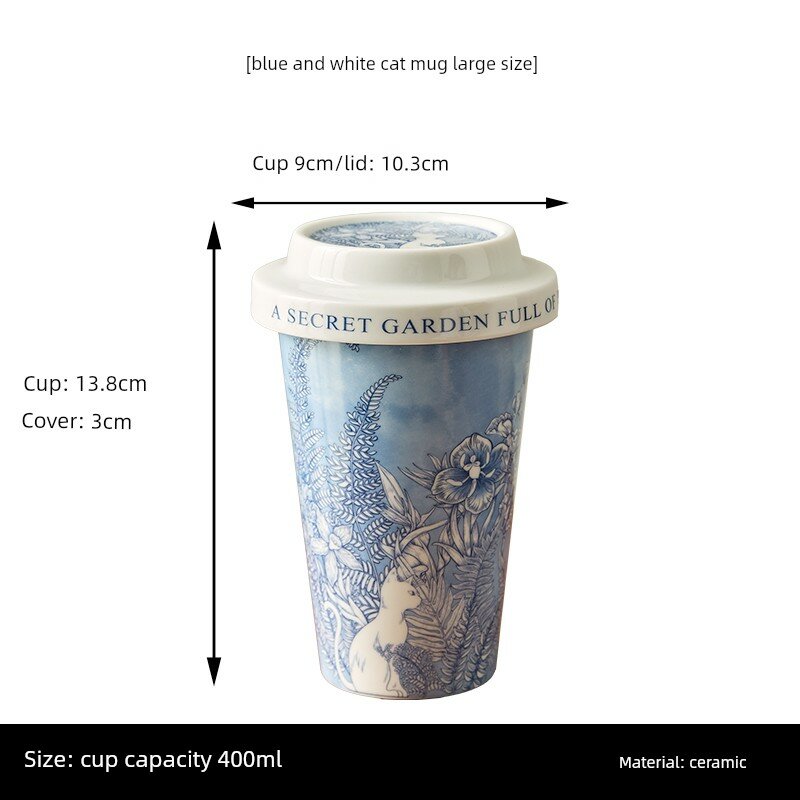 Винтажная сине-белая фарфоровая чашка для кофе с блюдцем, чашка для послеобеденного чая, чашка для латте-арта, чашка