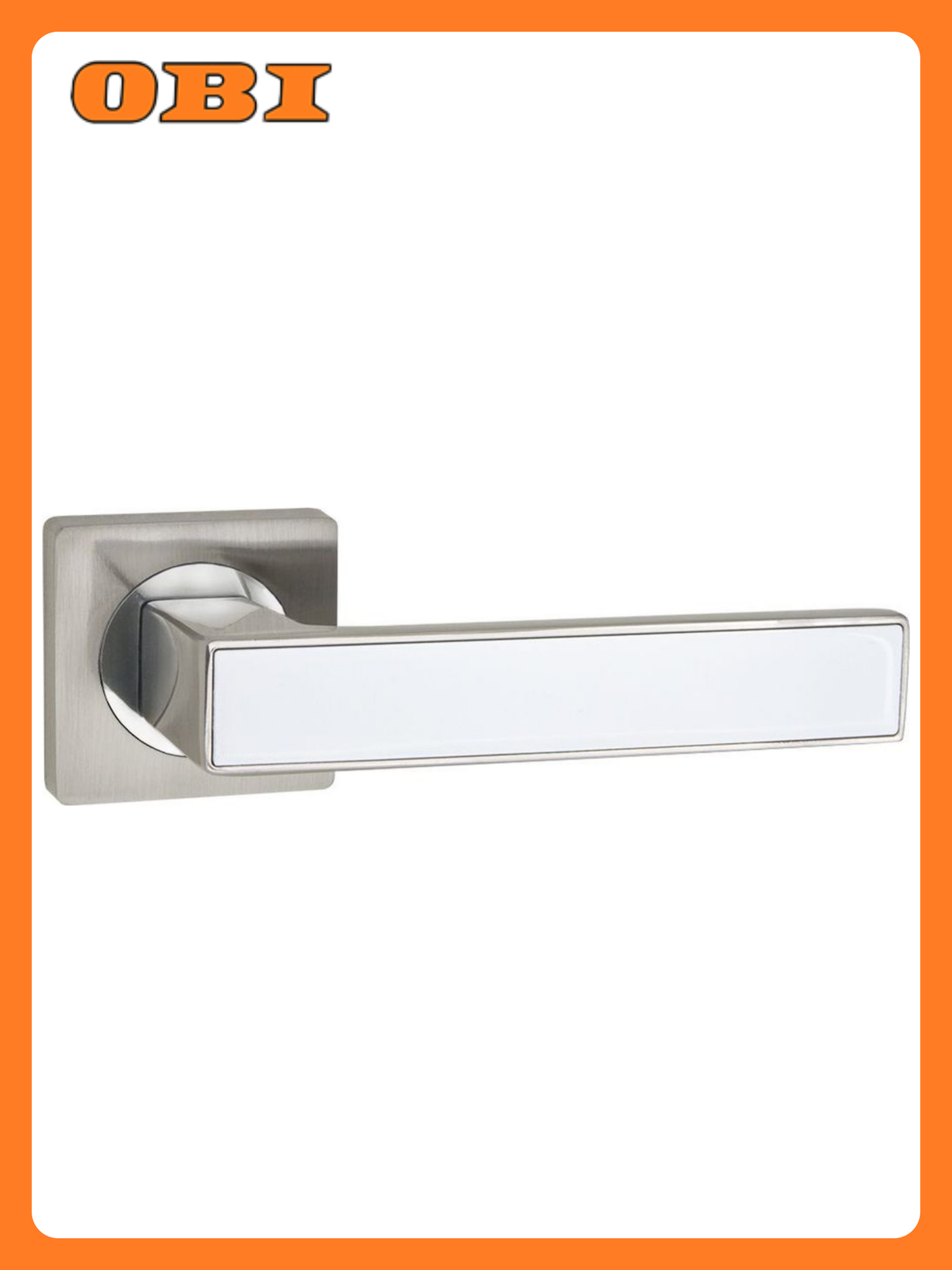 Дверная ручка раздельная K. JK51. OPTIMA plus SN/WH-19 матовый никель/белый