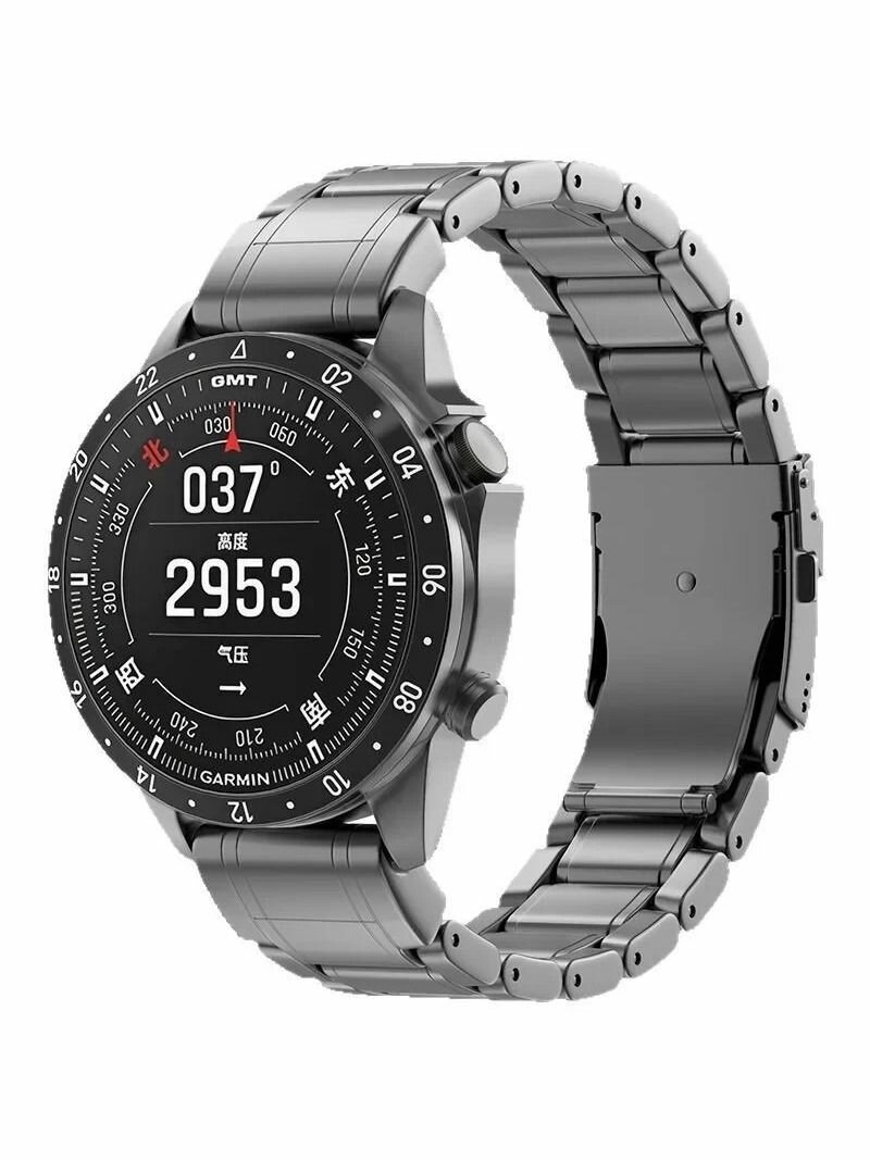 Титановый ремень для Garmin Aviator/Adventurer/Garmin Fenix 8/Tactix 47mm 51mm Заменный браслет Forerunner 970 965 570