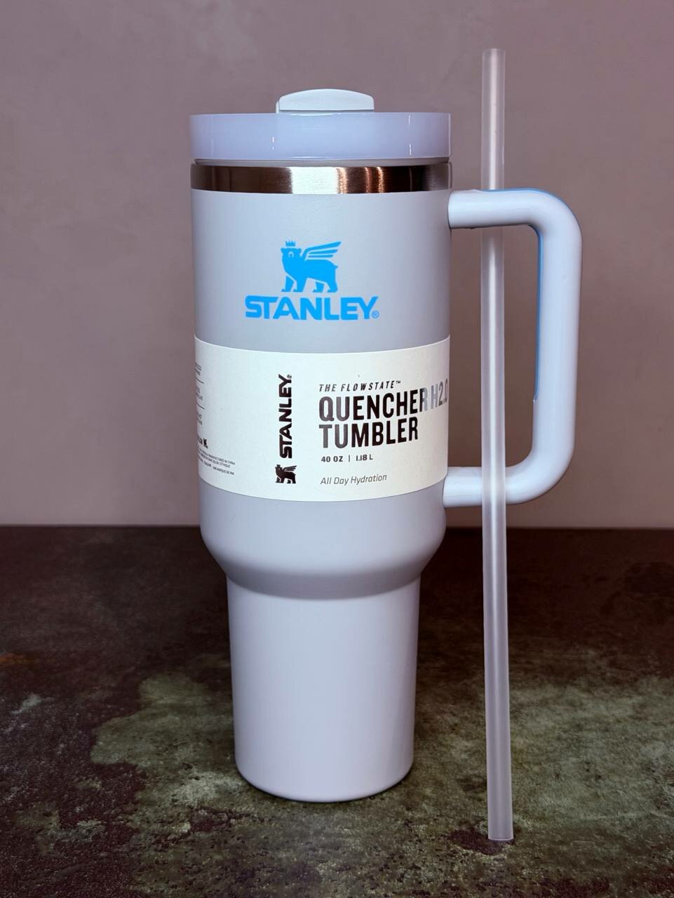 Термокружка Stanley FlowState с трубочкой 1,18 л / Розовый мрамор