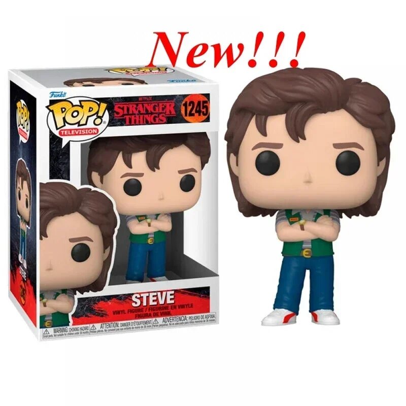 Новинка! Серия FUNKO POP Stranger # 1246 Эдди # 1250 Дастин Стив Робин Одиннадцать виниловых фигурок, коллекционные модели для подарков