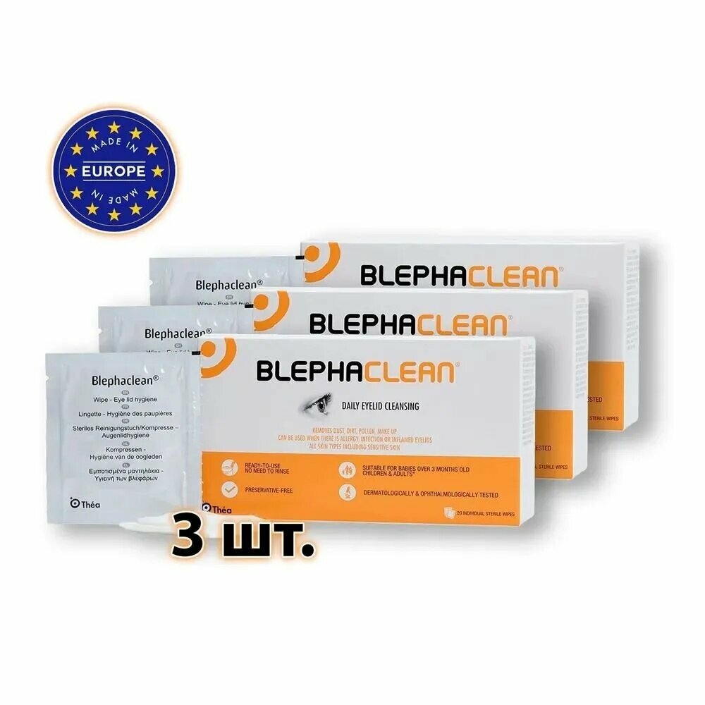 THEA PHARMA Blephaclean Влажные салфетки 60 шт