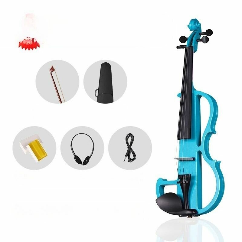 Электроскрипка, бесшумная, из массива дерева, для начинающих, взрослых и детей