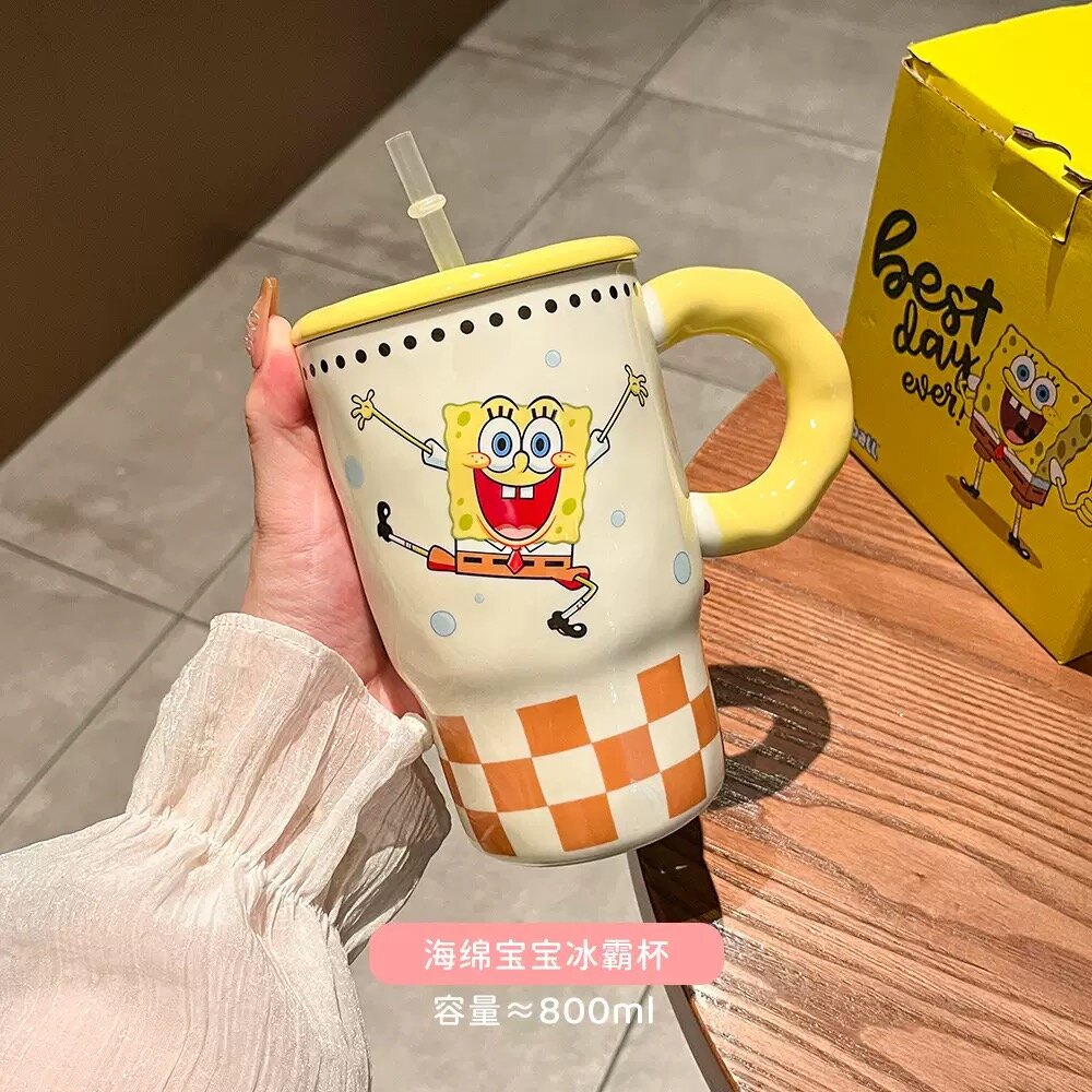 Очень большая кружка Губка Бобище 800мл，Упаковка в подарочную коробку