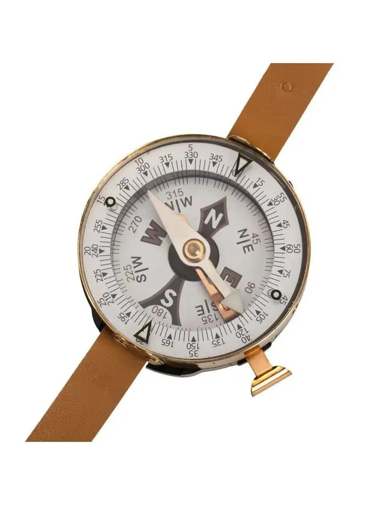 Компас Адрианова армейский тактический 50мм. Кожаный ремешок, для ориентирования