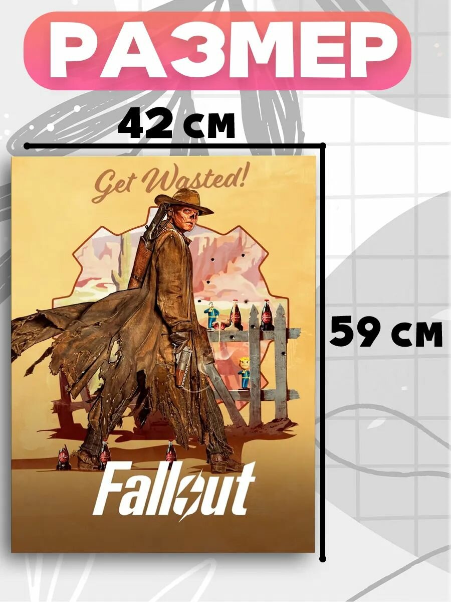 Постер на стену Fallout , плакат 1шт, А2 размер. — фото 1
