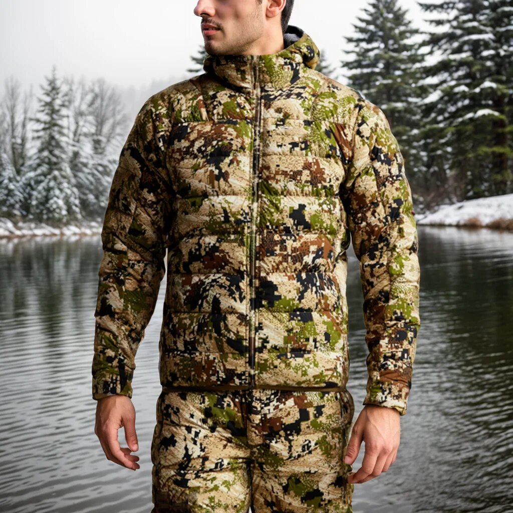 Мужской зимний пуховик Hifad Keven Light Camouflage XXL, green camouflage
