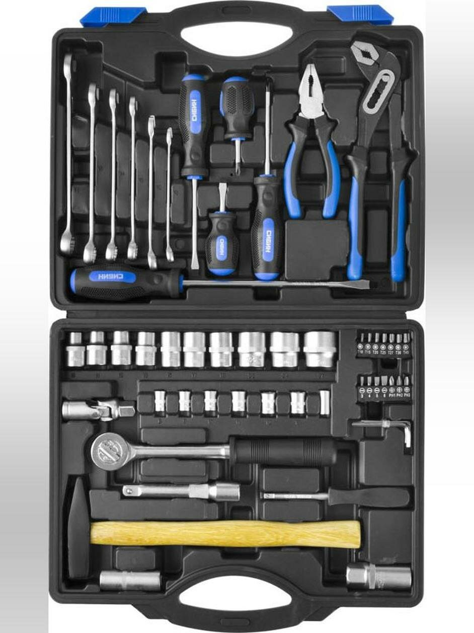 СИБИН 56 шт, универсальный набор автомобильного инструмента 27765-H56