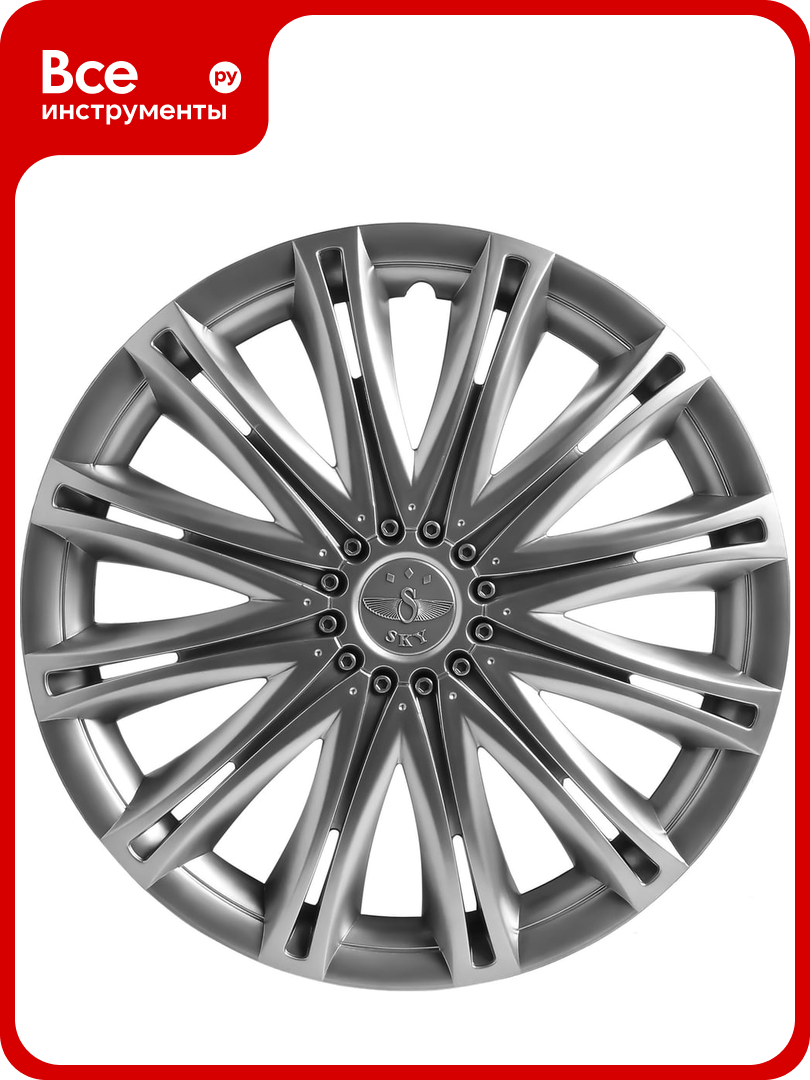 Колесные колпаки Airline 15 Скай, серебристый, комплект 2 шт. AWCC-15-11