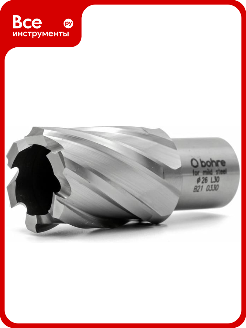 Сверло корончатое по металлу HSS Bohre 26х30 мм КБ010052