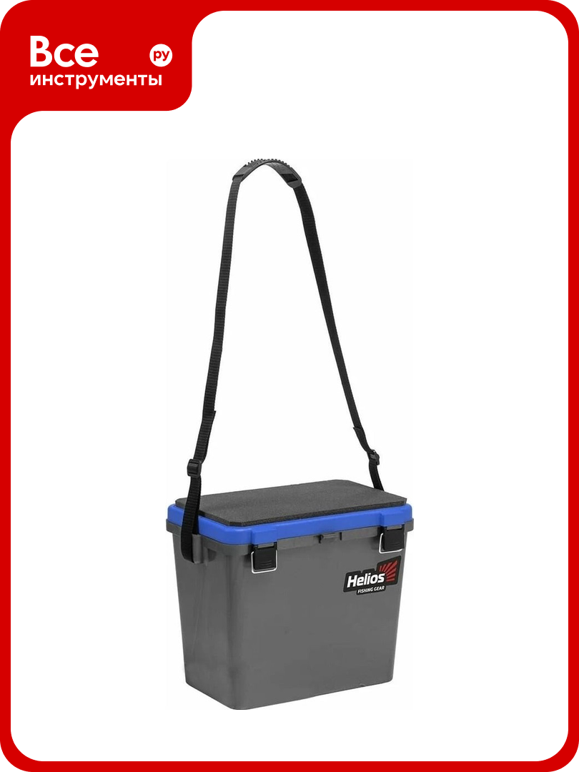Helios Ящик рыболовный зимний односекционный серый/синий HS-IB-19-GB-1 276348