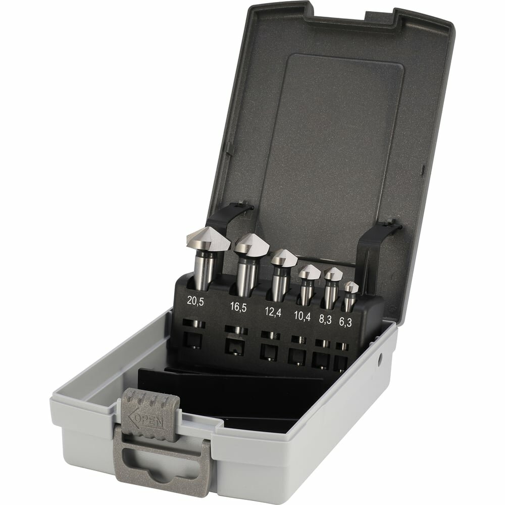 Набор зенковок H-Tools 120гр. 6.3-20.5мм 3z HSSE-Co5 6шт 890806EHT