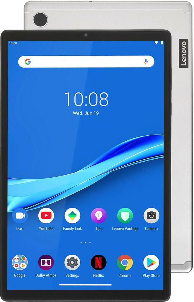 10.3" Планшет Lenovo Tab M10 Plus TB-X606X (ZA5V0333RU) 64 ГБ 3G, LTE серебристый - 1920x1200, IPS, 8х2.3 ГГц, 4 ГБ, BT, GPS, 5000 мА*ч, Android 9. x+