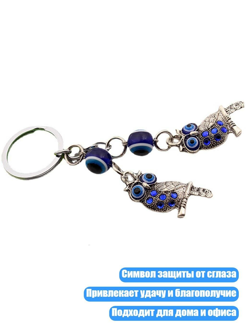 Турецкий амулет «Голубые глаза» в виде совы