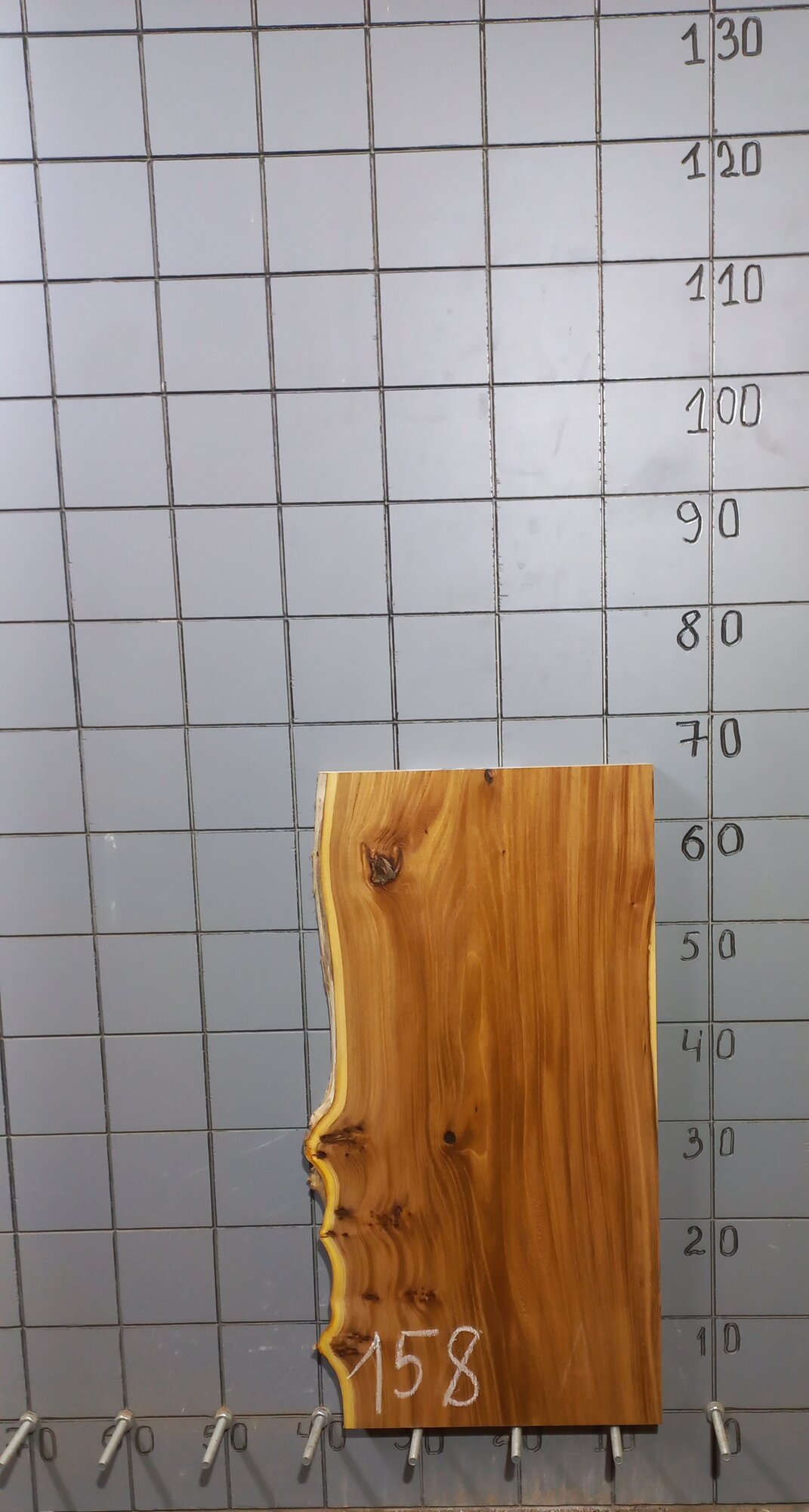 Заготовки для полок Доклес №158, карагач, цельные, сухие, 4х31х64 см