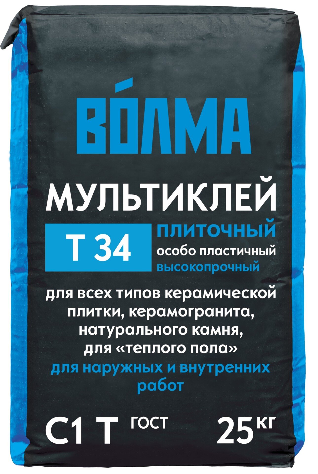 Волма Мультиклей клей плиточный высокопрочный (25кг), для внутренних и наружных работ