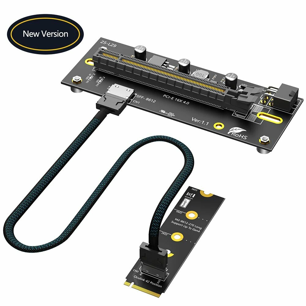 TISHRIC Райзер PCI-E для M.2 SSD — фото 1