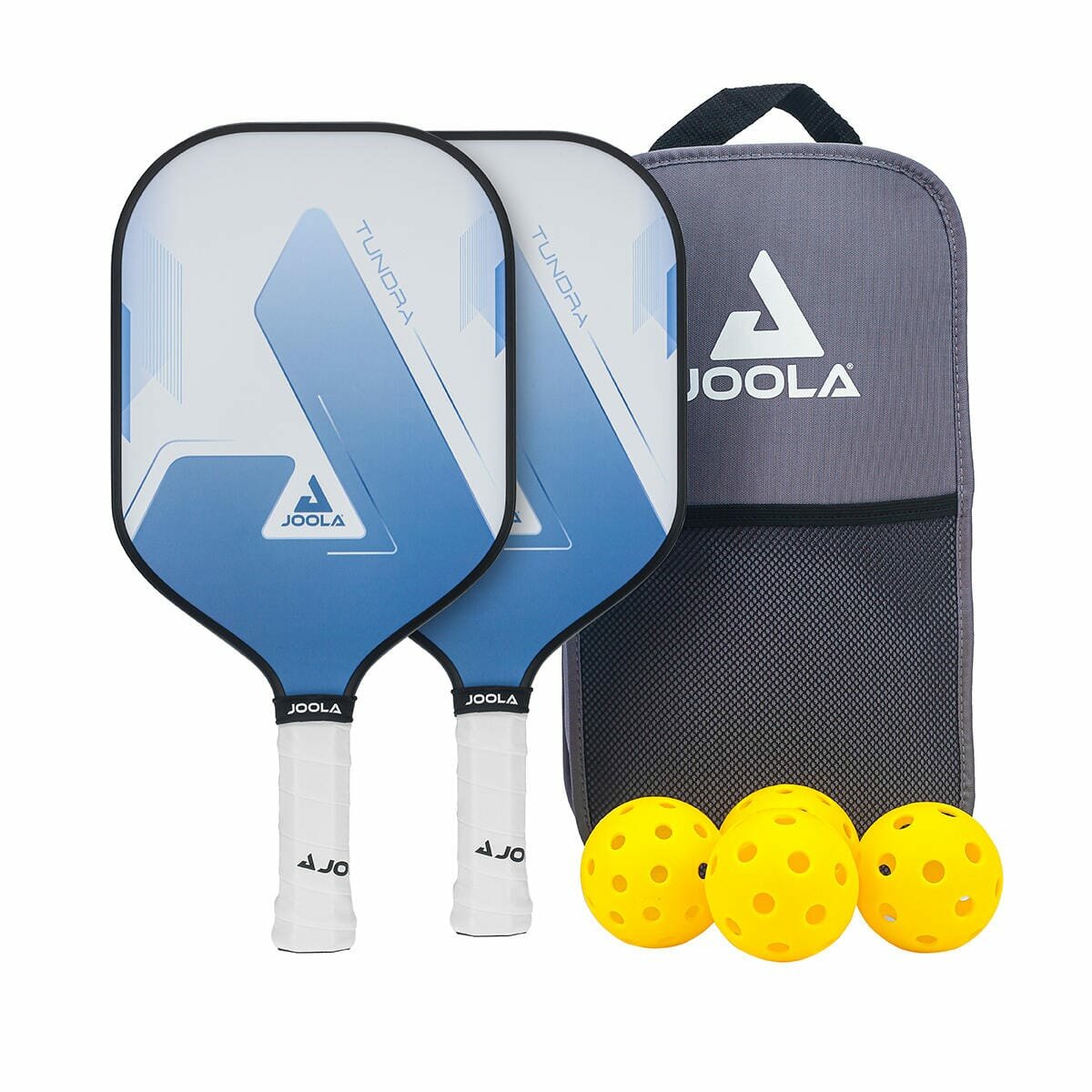DECATHLON Ракетка для пиклбола JOOLA Tundra, светло-синий, 2 ракетки, 4 мяча, чехол