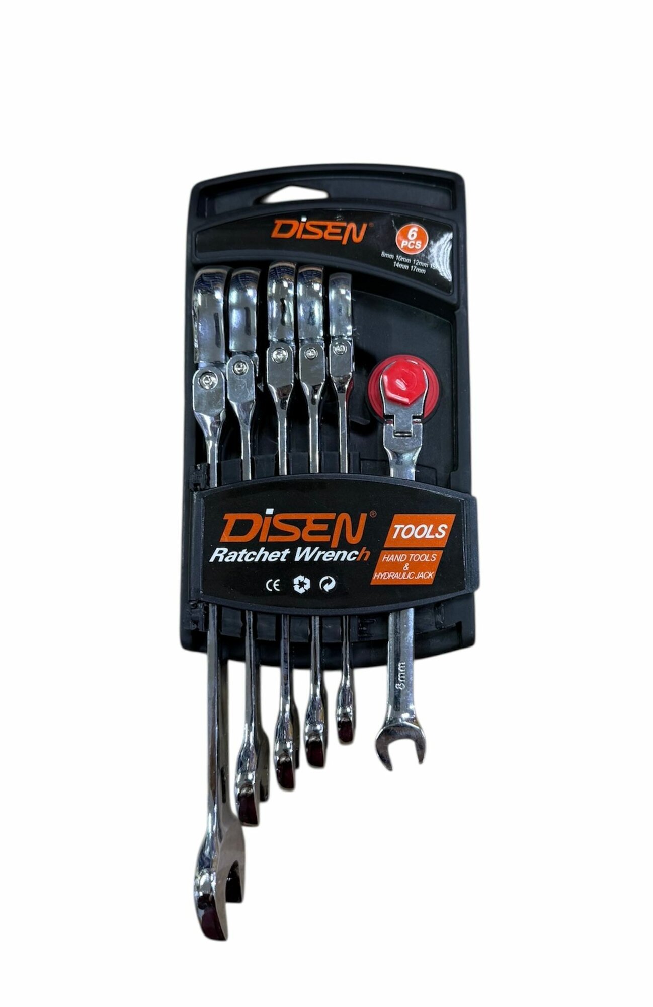 Набор ключей трещ. шарнир "DISEN" 6пр (8-17) холдер DSH 1503