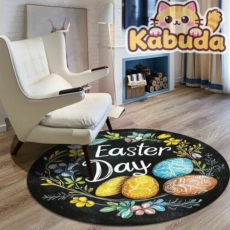 Пасхальный круглый коврик100*100cm