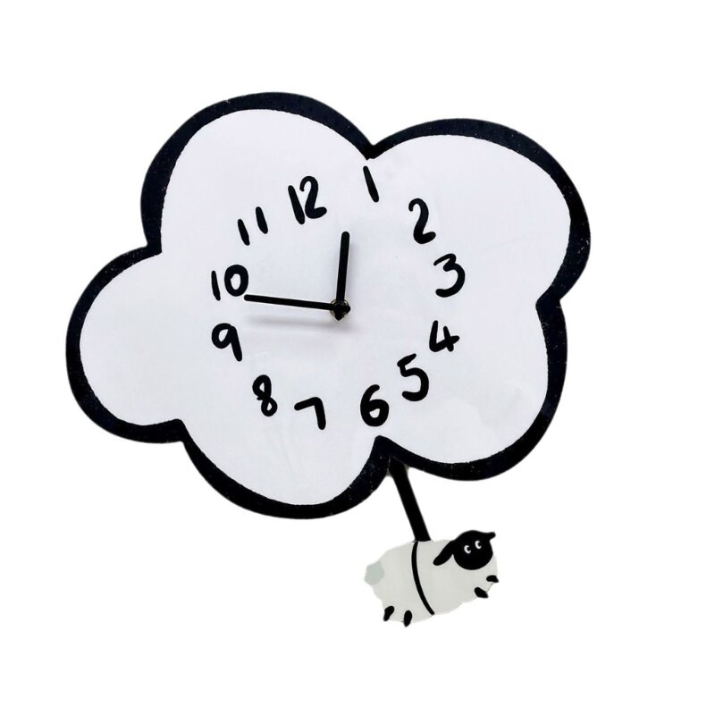 Мультяшные часы silent cloud sheep