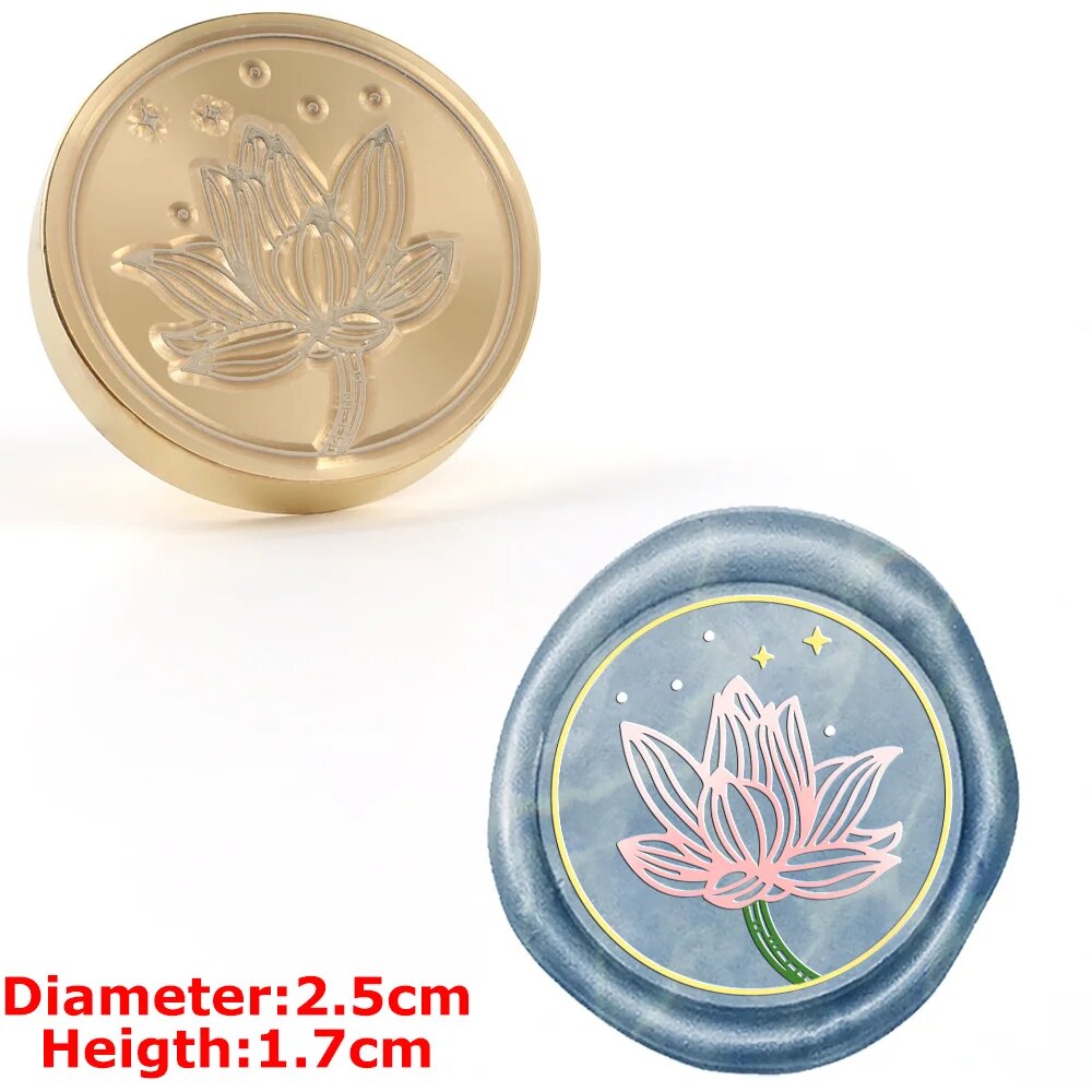 Восковая печать Lotus, диаметр 2.5 см, цвет 3