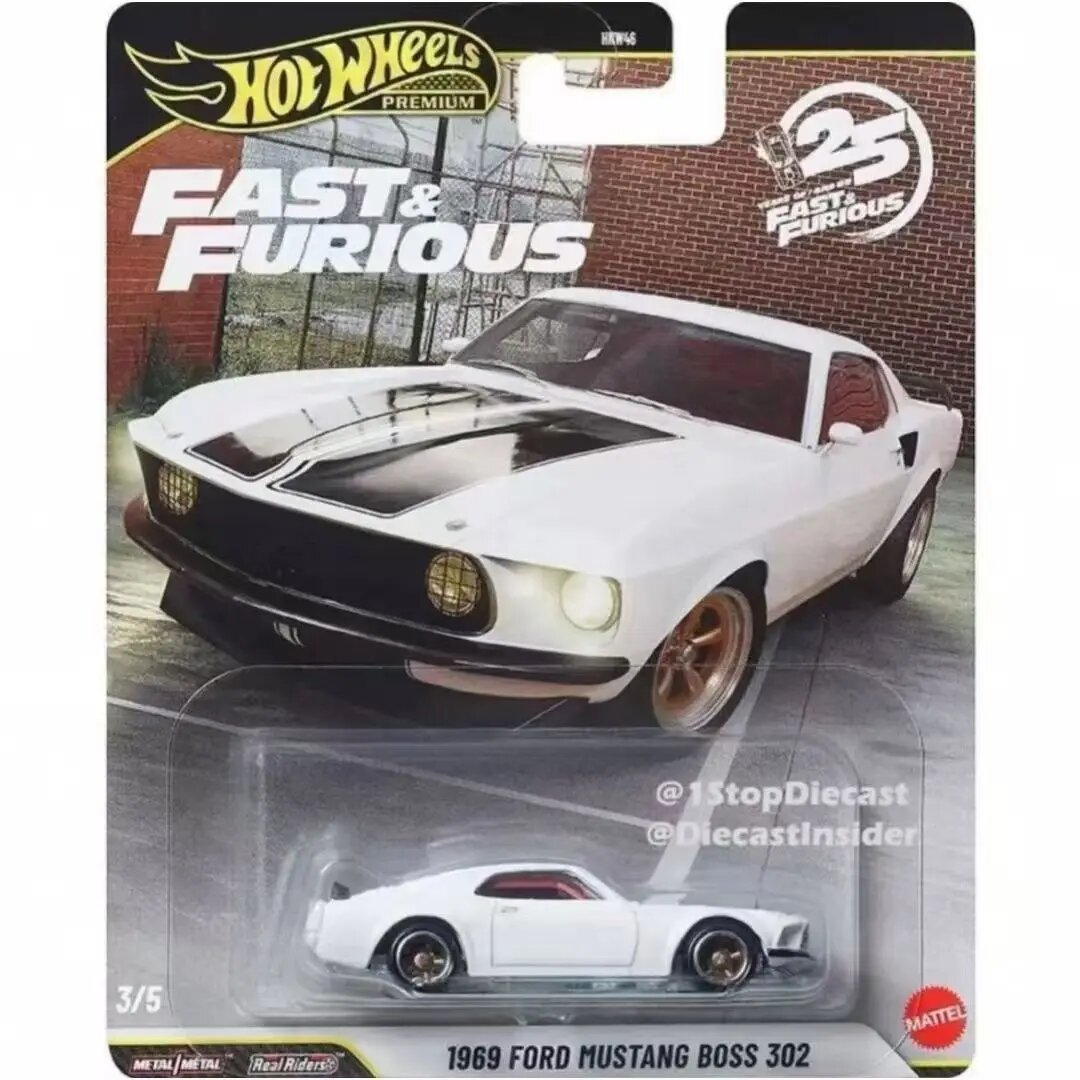 Hot Wheels Fast & Furious 1969 Ford Mustang Boss 302, белый