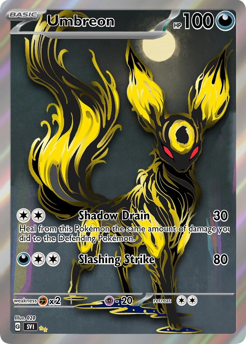 Коллекционная карта Pokemon Umbreon