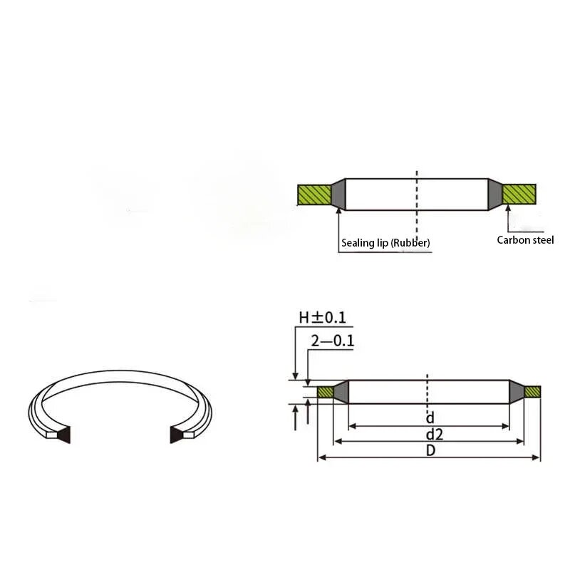 Комбинированные шайбы M4-M60 металлические резиновые 20Pcs, M6