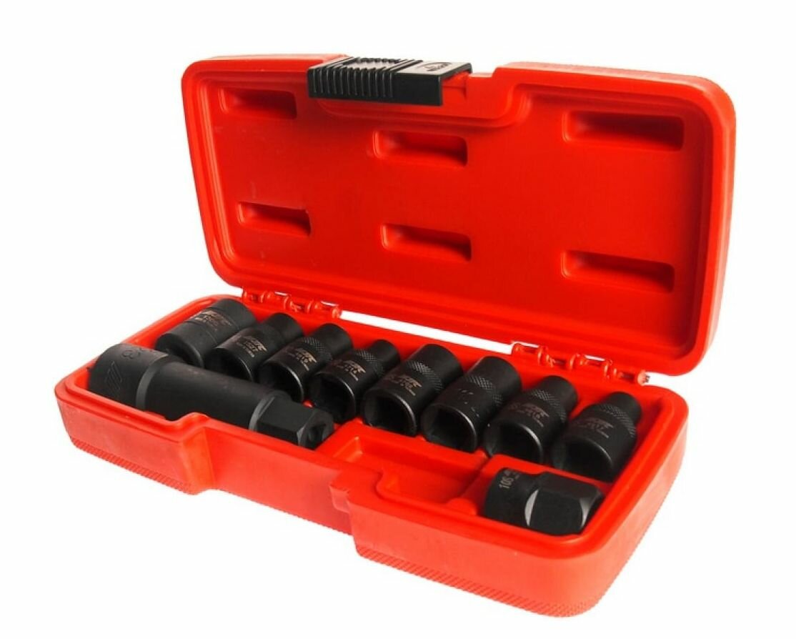 Набор специальных ударных пятигранных головок 1/2",3/8" и RIBE 10шт JTC Тайвань