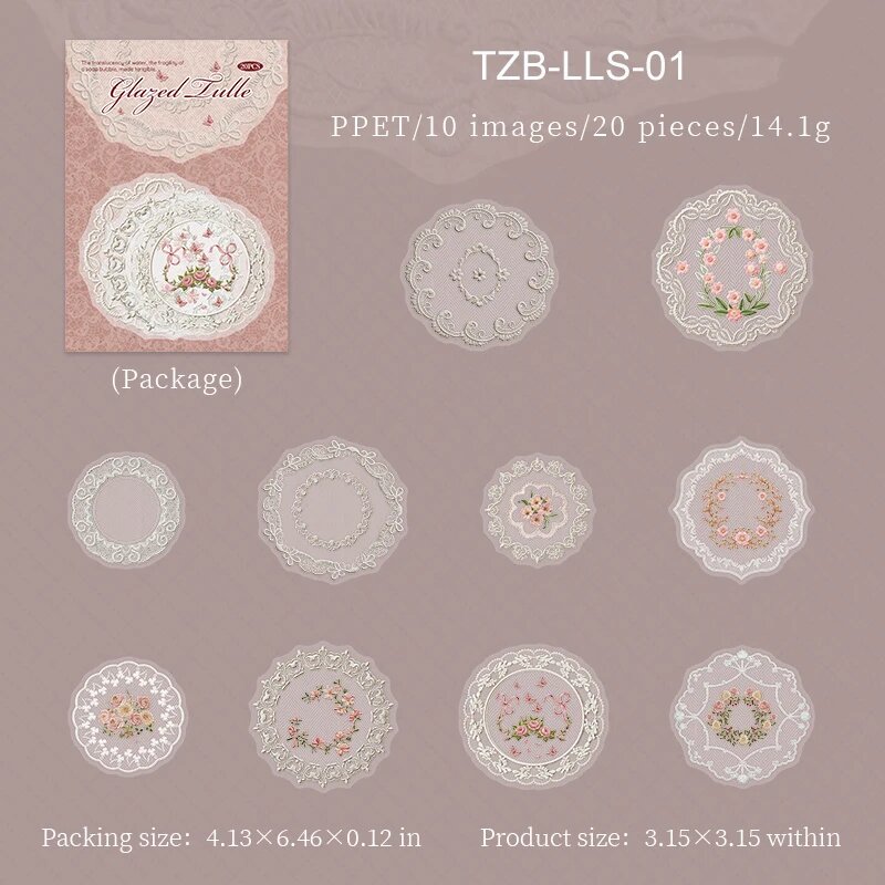 Набор стикеров Glazed Tulle TZB-LLS-01
