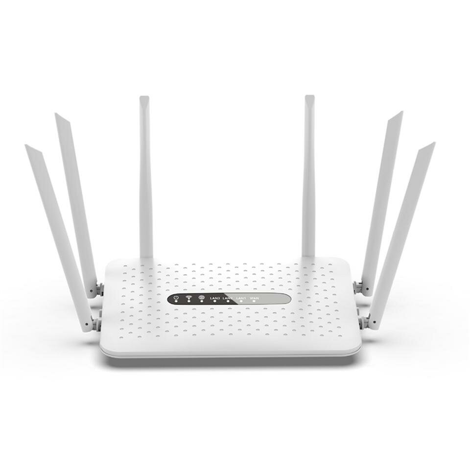 Wi-Fi роутер, гигабитный беспроводной маршрутизатор, двухдиапазонный Wi-Fi роутер 2.4G/5G с 6 антеннами, усилитель сигнала Wi-Fi репитер - белый