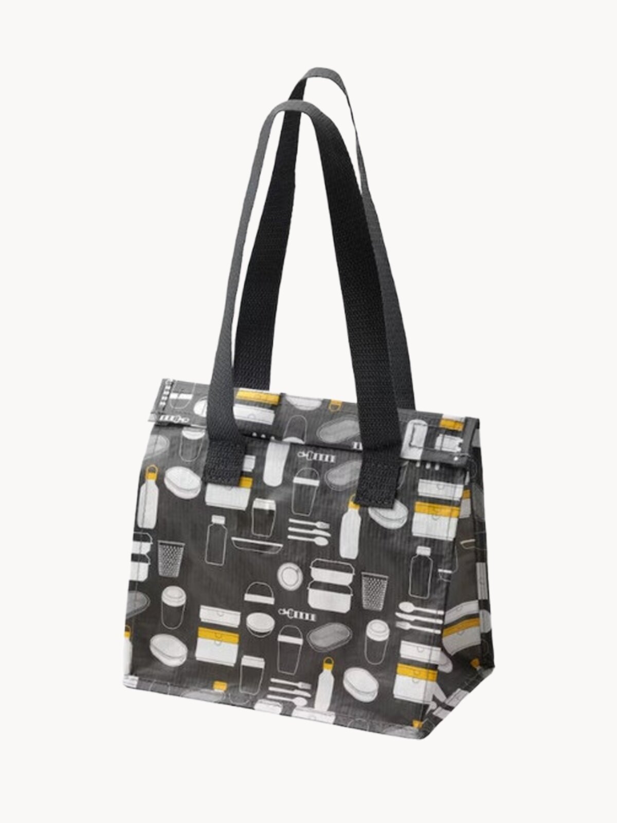 Фладдриг сумка для ланча, с рисунком серого цвета, 16x25x27 см